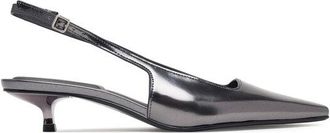 Calvin Klein Pumps Kitten Heel Pump Sling Mirr Lth HW0HW03275 Silberfarben