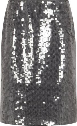 Rotate Rotate Birger Christensen, Femme, Jupes, Gris, Taille: 36 FR Jupe Midi à Paillettes pour Femmes
