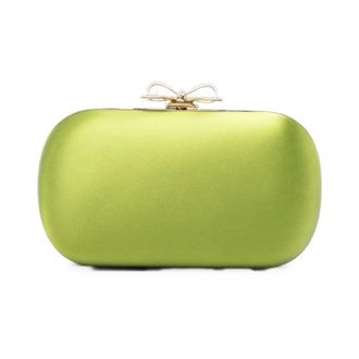 Self Portrait Satin Clutch Bag - - Bags - Damen - Gr&uuml;n - ONE SIZE