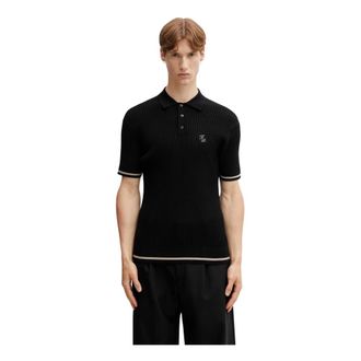 Filling Pieces Feinstrick-Polo - - Tops - Herren - Schwarzk - XL