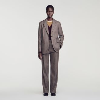Sandro Taillierter Blazer aus Wolle