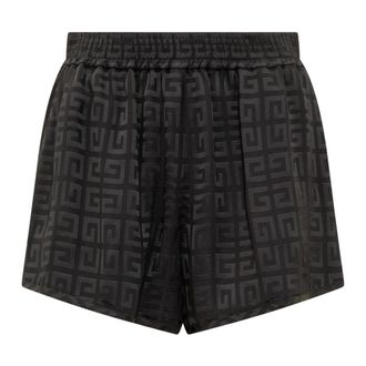 Givenchy Shorts mit Rei&szlig;verschl&uuml;ssen in 4G-Jacquard - - Shorts - Damen - Schwarzk - S