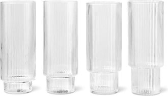 Ferm Living Verres long Ripple - Set de 4 Ferm Living