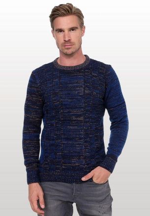 Rusty Neal Strickpullover mit meliertem Design