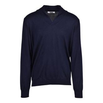 Mauro Grifoni V-Ausschnitt Pullover - - Knitwear - Herren - Blau - M