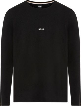 BOSS Longsleeve Unique bequemes Langarmshirt mit Kontrastnaht am &Auml;rmel