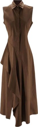 Max Mara Femme, Robes, Brun, Taille: 40 FR Keras Poplin A-line Dress