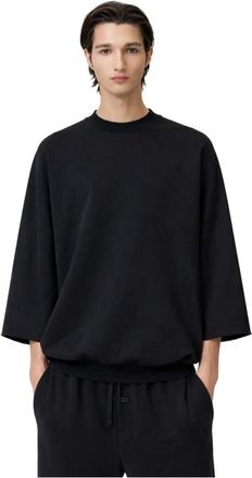 Fear of God Homme, Sweatshirts et sweats &agrave; capuche, Noir, Taille: M Cut Sleeve SweaT-shirt