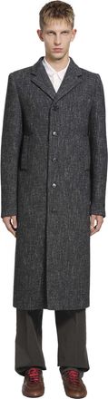 Prada Single-Breasted Wool Blend Coat