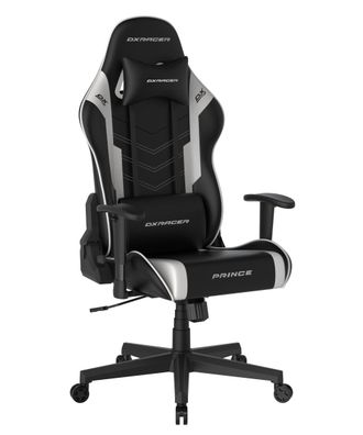 DXRacer Prince L PF132 Gaming-/ B&uuml;ro-/ Schreibtischstuhl, mit Wippfunktion Gaming Stuhl H&ouml;henverstellbarer Drehstuhl PC Stuhl Ergonomischer Chefsessel, schwar