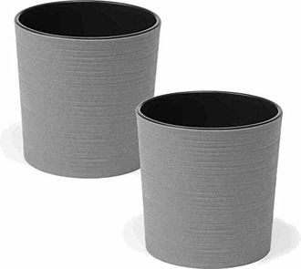 Siena Garden Eco Lens 2er Set 25 cm grau