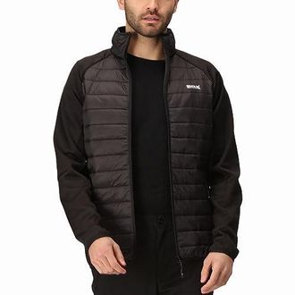 Regatta Hybrid Padded Full Zip Jacket, Manteau rembourr&eacute; Homme, Black