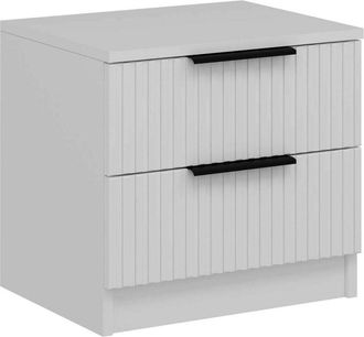 Dmora Nachttisch Meranti, Niedrige Kommode, Tisch, Multifunktionaler Nachttisch, 50x40 h47 cm, Weiß - Dmora