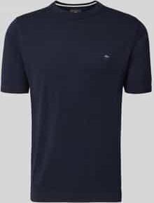 Fynch-Hatton Regular Fit T-Shirt mit Leinen-Anteil in Strick-Optik