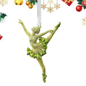 Generico Schneeflocke: Detaillierter Anh&auml;nger in festlichem Gr&uuml;n, Weihnachtsbaumdekoration, festlicher, sicherer Anh&auml;nger mit 3D-Glitzer, Schneeflocken-Dekorat