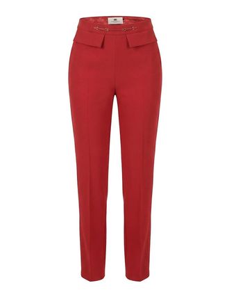 Elisabetta Franchi Pantalons D&eacute;contract&eacute;s - Rouge