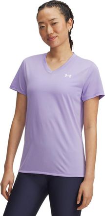 Under Armour Damen Tech Short Sleeve V Neck, (538) transparent/wei&szlig;, Mittel