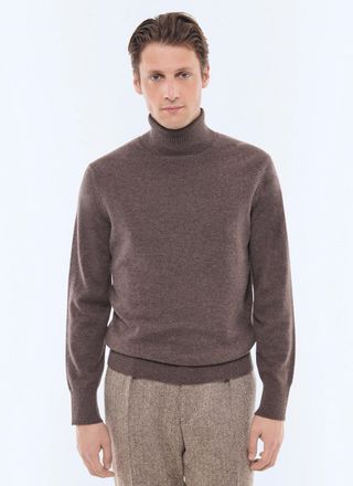Fursac Pull col roulé en laine et cachemire - Taille XXL - Homme