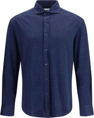 Brunello Cucinelli Homme, Chemises, Bleu, Taille: XL Chemise en jersey