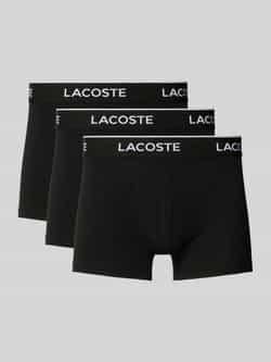 Lacoste Trunks mit elastischem Label-Bund im 3er-Pack