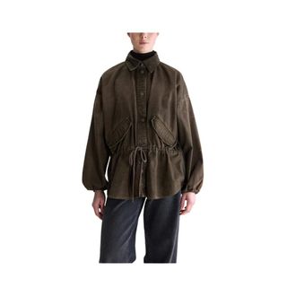 Bellerose Femme, Vestes, Gris, Taille: 40 FR Wonder Overshirt Coupe Relax&eacute;e