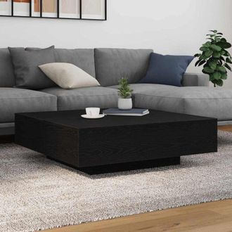 vidaXL Table basse Ch&ecirc;ne noir 100 x 100 x 31 cm Bois ding&eacute;nierie vidaXL