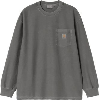 Carhartt Work in Progress Homme, Tops, Noir, Taille: L L/S Loose Pocket T-Shirt