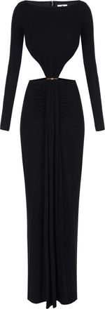 Elisabetta Franchi Red-Carpet-Kleid aus Jersey mit Cut-outs - - Dresses - Damen - Schwarzk - 2XL