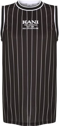 Karl Kani Herren KM232-001-4 KK Retro Pinstripes Basketball Tank Black/White, S