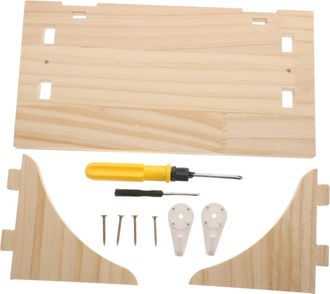 DOITOOL Holz wandregal Kreatives Einfach Montierbares Dekorations Aufbewahrungsregal für Zuhause Platzsparendes Wandboard aus Massivem Holz Vielseitiges Displ