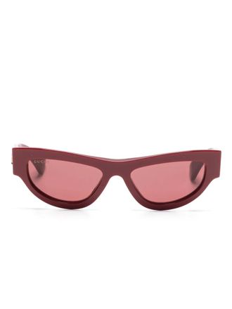 Gucci Klassische Cat-Eye-Sonnenbrille - Rot