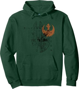 Star Wars Millennium Falcon Schematic Pullover Hoodie