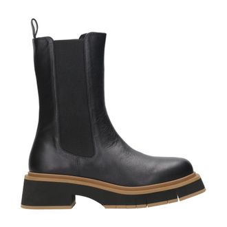 Paloma Barcel&oacute; Schwarze Lederrei&szlig;verschlussstiefel - - Shoes - Damen - Schwarzk - 38 EU