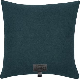 Zoeppritz Zoeppritz Soft-Fleece-Kissenbezug mit unverwechselbarem Cashmere Handfeel, Farbe: 795 Dark Ocean, pflegeleicht, Allergiker geeignet, Maße: 50 x 50 cm,