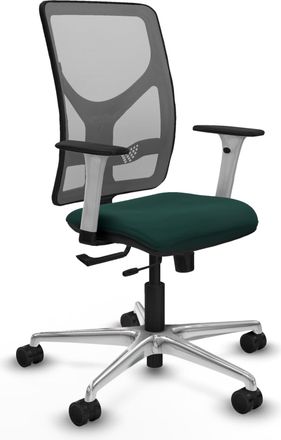 Piqueras y Crespo Schreibtischstuhl in Wassergr&uuml;n, mit wei&szlig;en und schwarzen Armlehnen, h&ouml;henverstellbare Lendenwirbelst&uuml;tze, ausgestattet mit Syncro/Traslack und Schnei