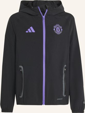 adidas Manchester United Tiro 25 Competition Vis Tech Kids Travel Jacke schwarz