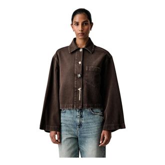 Vicolo Jeansjacke mit Schmuckkn&ouml;pfen - - Jackets - Damen - Braun - M