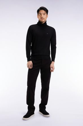 Eden Park Pantalon Chino Sans Plis En Coton Stretch Noir