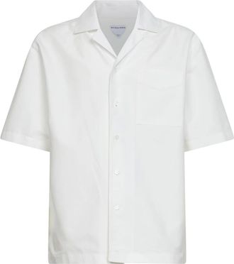 Bottega Veneta Homme, Chemises, Blanc, Taille: S Chemise &agrave; Manches Courtes en Coton