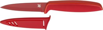 WMF Touch Allzweckmesser 20 cm, Messer mit Schutzh&uuml;lle, Spezialklingenstahl antihaftbeschichtet, scharf, Klinge 9 cm, rot
