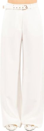Max Mara Femme, Pantalons, Blanc, Taille: 38 FR Pantalons