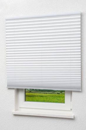 Lysel Outlet - Plissee Thermo freih&auml;ngend Reinwei&szlig; - Plissee in der Gr&ouml;&szlig;e (Bx H) 140cm * 160cm