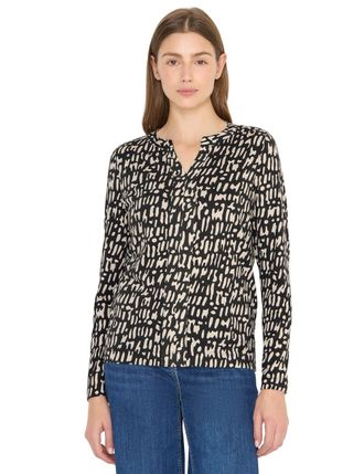 Cecil Print-Shirt im Tunika-Look raw Khaki XL