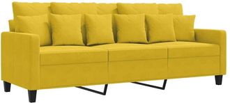 vidaXL 3-Sitzer-Sofa Gelb 180 cm Samt Vidaxl