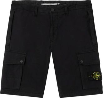Stone Island Homme, Shorts, Noir, Taille: W36 Bermuda Cargo Slim-fit Stone Island