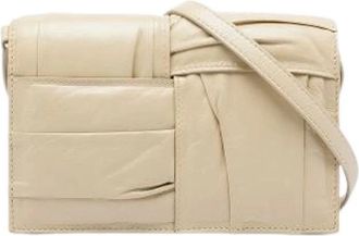 Bottega Veneta Pre-owned Sac bandouli&egrave;re en cuir tress&eacute; - Femme - Pre-owned - Beige - Taille: ONE Size