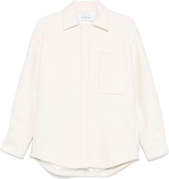 Off-white Gef&uuml;tterte Hemdjacke - Wei&szlig;