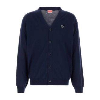 Kenzo Boke Flower Cardigan - - Knitwear - Herren - Blau - L