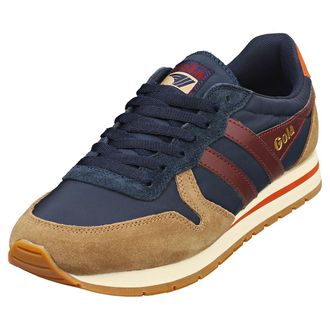 Gola Unisex Daytona Chute Sneaker, Navy/Tobacco/Burgundy, 43.5 EU