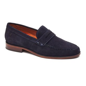 Base London Slate Slipper Leder Herren Navy Slipper